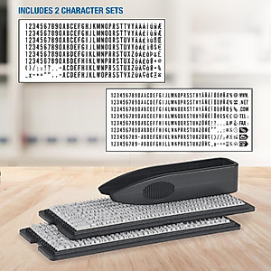 Trodat Printy 4913 Self Inking Pastel Blue DIY Stamp Kit with Black Ink – 5 Lines, Impression Size: 7/8” x 2-3/8” inch