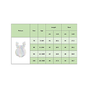 Newborn Baby Girls Summer Clothes Fly Sleeve Ruffle Romper Square Neck Smocked One-Piece Tulle Bodysuit Jumpsuit (Multi-color, 12-18 Months)
