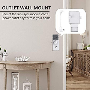 All-New Blink Outdoor Camera Housing and Mounting Bracket, 3 Pack Protective Cover and 360 Degree Adjustable Mount with Blink Sync Module Outlet Mount for Blink Camera Security System (White)