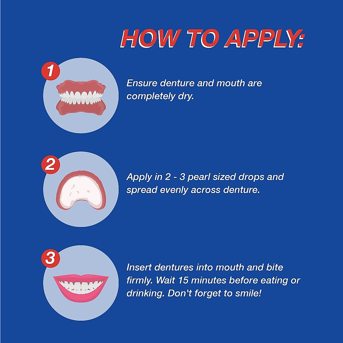 Secure Waterproof Denture Adhesive - Zinc Free - Extra Strong Hold For Upper, Lower or Partials - 1.4 oz (Pack of 2)