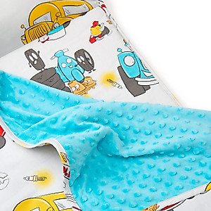 JumpOff Jo - Toddler Nap Mat - Sleeping Bag for Kids with Removable Pillow and Ultra Soft Blanket for Preschool, Daycare, and Sleepovers - Jo’s Garage