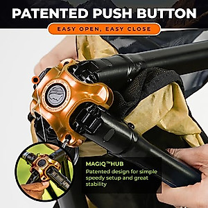 CLIQ Portable Chair Camping Chairs - A Small Collapsible Portable Chair That Goes Every Where Outdoors. Compact Folding Chair for Adults That Sets Up in 5 Seconds | Camping Chair Supports 300 Lbs