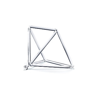 Joysense Crystal Singing Pyramid Clear Quartz 5 inch With Crystal Singing Bowl Striker