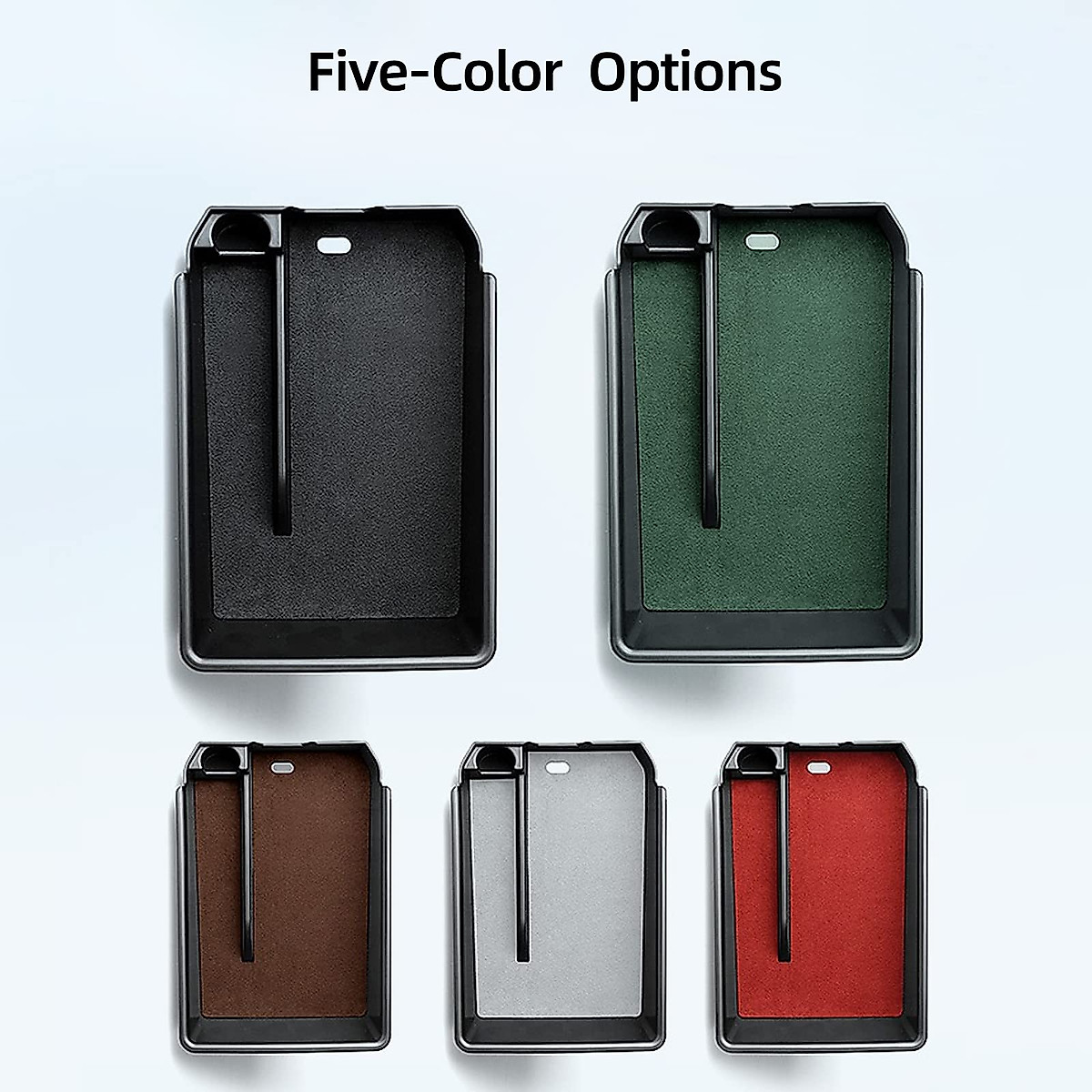 Alfanxi Center Console Organizer Tray Alcantara Material Armrest Storage Tray Box Compatible with 2018-2023 BMW X3 G01 X4 G02 IX3 (Grey)