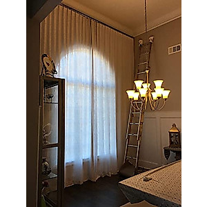 Curtain Tape with Hooks. Perfect for Ceiling Track System or rods with Curtain Rings (100" Tape, 20 Hooks)