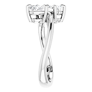 2 CT Heart Colorless Moissanite Engagement Ring, Wedding/Bridal Ring Set, Eternity Sterling Silver Solid Diamond Solitaire 4-Prong Anniversary Promise Gift for Her OR As You Want (11)