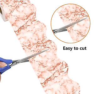 Orange Bulletin Board Borders Marble Scalloped Border Trim 52 Feet for Classroom School Party Decoration