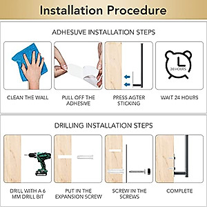 2 Pack Wall Mount Paper Towel Holder Under Cabinet Under Counter Paper Towel Holder Black Paper Towel Roll Holder for Countertop Kitchen Organization Bathroom SUS304 Stainless Steel 13Inch