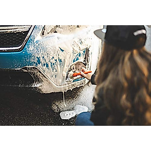 Detail Factory - Natural Boar's Hair Detailing Brush Combo Kit - Heavy Cleaning Action for Small Spaces, Engine Bays, Exterior Detailing, One Long Handle + One Short Handle, Orange (2-Pack)