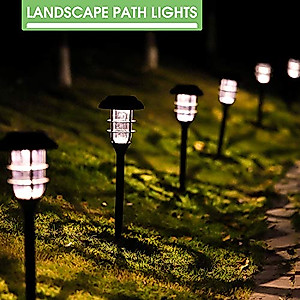 Nekepy Solar Lights Outdoor, Solar Powered Pathway Waterproof Landscape Light for Patio Walkway Driveway Garden Yard, 8 Pack