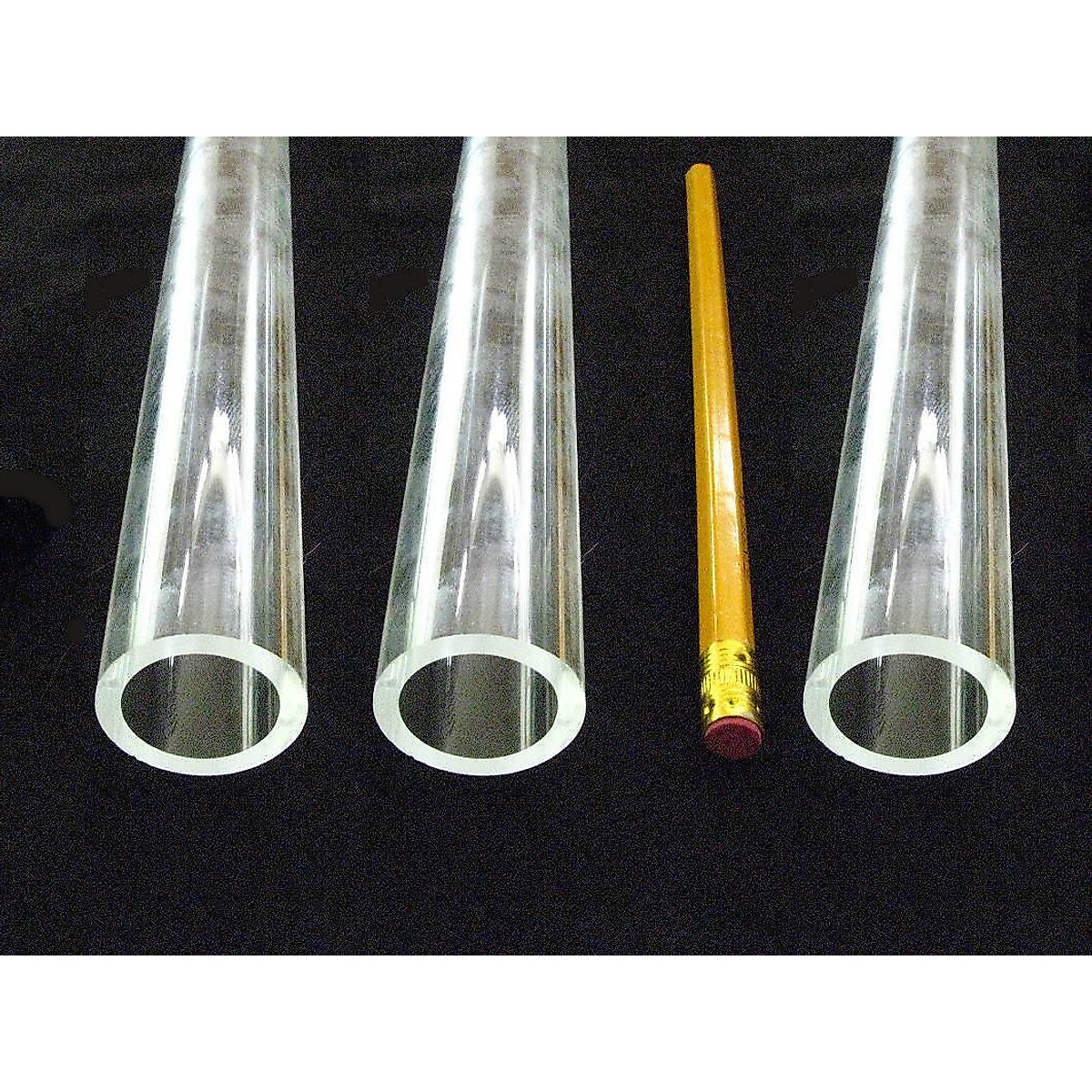 Devardi Glass COE 33 Boro Tubing, 3 Clear 25mm x 3mm (1 inch) Borosilicate 12" Tubes