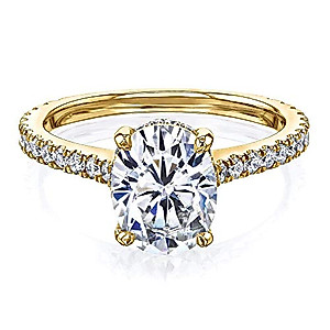 Kobelli 2.1ct Oval Forever One Moissanite Drop Halo Ring - white-gold / 6.0