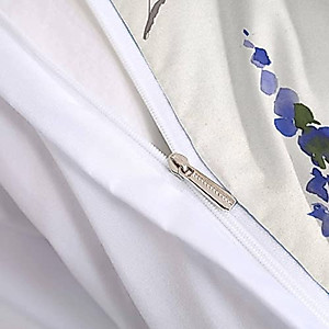 Quilt Cover Twin Size Wildflowers 3D Bedding Sets Pattern Duvet Cover Breathable Hypoallergenic Stain Wrinkle Resistant Microfiber with Zipper Closure,beding Set with 2 Pillowcase