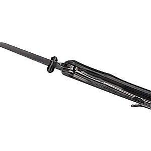 CRKT Burnout EDC Folding Pocket Knife: Everyday Carry Folder with Frame Lock, Drop Point Blade, Black Stonewash Finish, Thumbstud, Assisted Opening, Carbon Fiber and G10 Handle 4123K