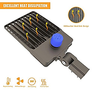 WYZM LED Parking Lot Light 300W,5500K 39,000 Lumens,1000W Metal Halide/HPS Replacement,IP65 Waterproof, Outdoor LED Parking Lot Light for Stadium,Roadways,Adjustable Commercial Light(300w Slip fit)