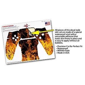 WraptorSkinz Skin Wrap compatible with Sony PS5 DualSense Controller Open Fire (CONTROLLER NOT INCLUDED)