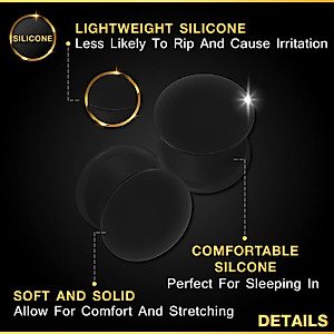 BanaVega 2PCS Silicone Black 0g 8mm Double Flared Saddle Earring Stretcher Ear Gauge Plug Earring Lobe Piercing Jewelry 2667