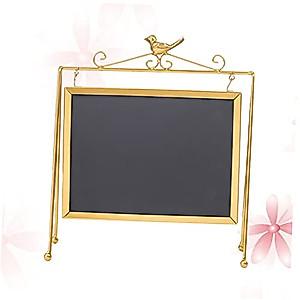 STOBOK Wedding Decor Black Chalkboard Black Decor Small Chalkboard Sidewalk Blackboard Message Board Sign Store Blackboard Table Blackboard Coffee Shop Blackboard The Sign Decorate Bamboo