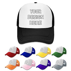 Custom Hat Design Your Own Men Women Custom Trucker Hat Your Name Logo Text or Image Black Hat Team Gift Wholesale Custom Hats for Men