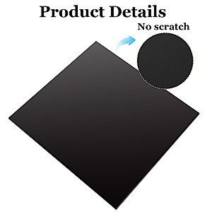 LOYORTY 2PCS 12 x 12 x 1/16(0.06") Inch Anodized Aluminum Sheet, 5052 Black Aluminum Engraving Blanks, 1.5MM Thin Metal Plates for Laser Engraving, Crafting, DIY, House Decoration