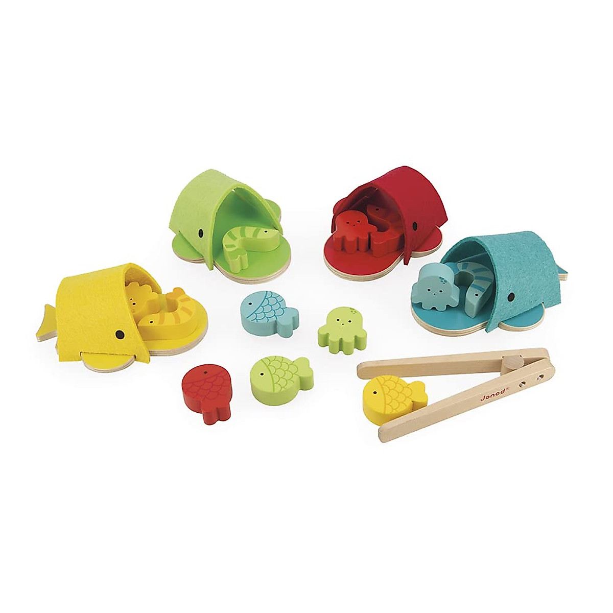 Janod - Whale Color-Sorting Game - 17-Piece Set - 2 Years + J08276