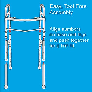 Carex Lightweight Folding Walker for Seniors, Adult Walker, Portable Medical Walker with Adjustable Height, 30-37 Inches, Senior Walker and Walker for Adults, Foldable