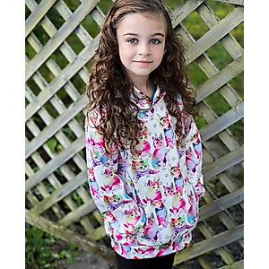 Cat Girls Boys Hoodies 9T Kids Novelty Blue and Pink Kitten Hooded for Child Size 10-12 3D Print Purple Yellow Green Unicorn Tracksuit 11 Years Teens Long Sleeve Tracksuit Juniors Sports Sweater