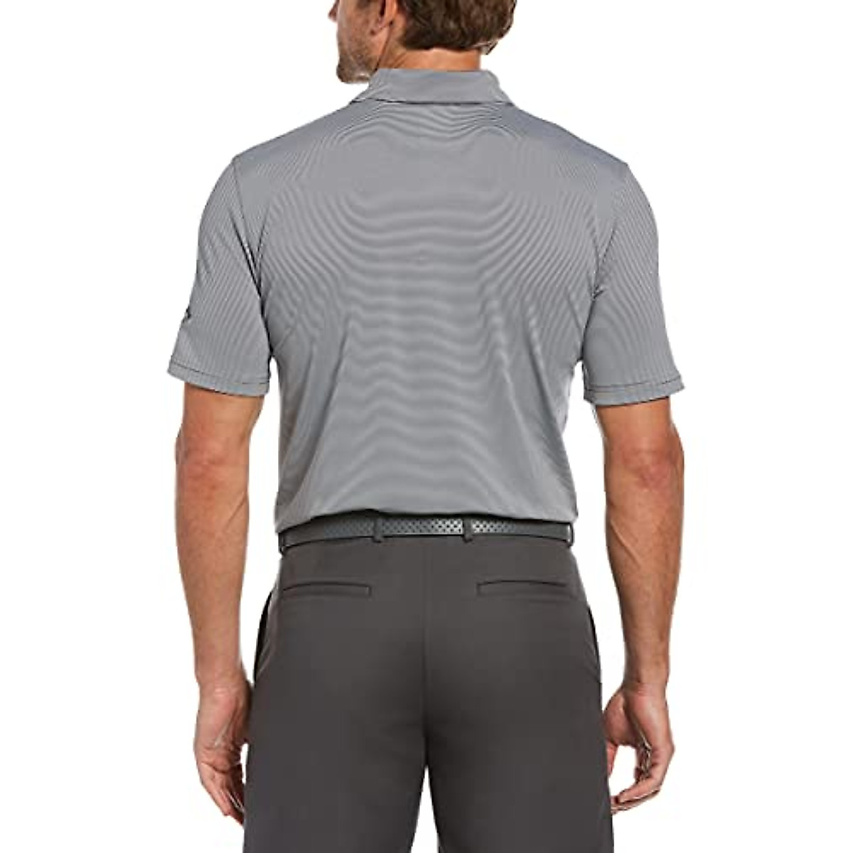 Callaway Men's Pro Spin Fine Line Short Sleeve Golf Shirt (Size X-Small-4X Big & Tall), Asphalt, X Large