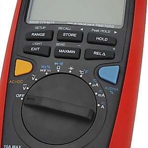 UNI-T Portable Digital Intelligent Multimeters UT71C AC+DC 4-20mA DC Voltage (V) AC Voltage (V) DC Current (A) AC Current (A) Resistance (Ω) Capacitance (F) Frequency (Hz) Temperature (°C)