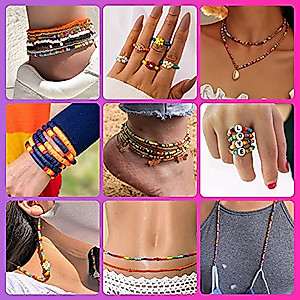 25,000pcs Glass Beads Clay Beads for Jewelry Making Kit, Preppy Bracelet Flat Beads with Smiley Face Bead Letter Beads Charms Pendants, Heishi Beading Supplies for Girls Handmade Gift