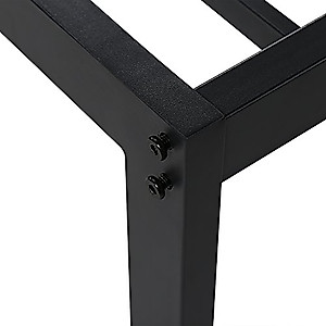 Sleeplace 14 Inch Heavy Duty Steel Slat Bed Frame/Non-Slip/Under-Bed Storage/No Box Spring Needed/No Squeaking/Bedroom Basic/Modern, Black, King