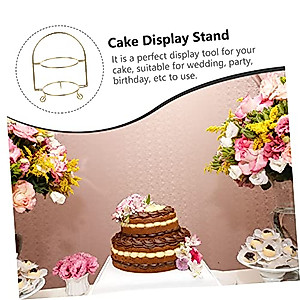 EXQUIMEUBLE Double Layer Cake Stand Muffin Stand Dessert Stand Holder Pastry Stand Birthday Cake Stand Cake Display Rack Dessert Display Plate Tea Party Serving Tray Desktop Iron Bracket