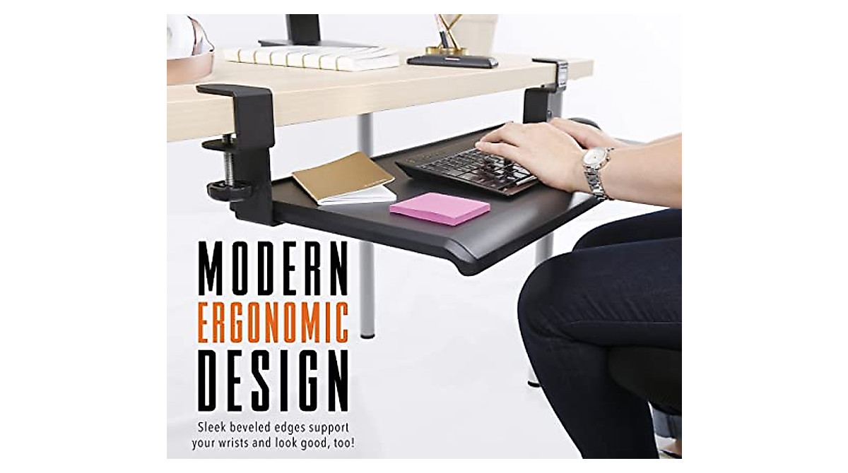 Clamp-On Keyboard Tray - Easy Installation for Home & Office