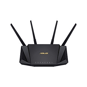 ASUS WiFi 6 Router (RT-AX3000) - Dual Band Gigabit Wireless Internet Router, Gaming & Streaming, AiMesh Compatible, Included Lifetime Internet Security, Parental Control, MU-MIMO, OFDMA