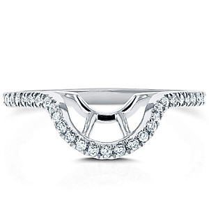 Kobelli Lab Grown Diamond Notched Basket Curve Wedding Band 1/4 CTW 14k White Gold (DEF/VS), 5