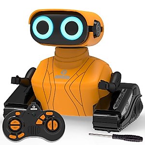 KaeKid Robots for Kids, 2.4Ghz Remote Control Robot Toys with LED Eyes & Flexible Arms, Dance & Sounds, RC Toys for 3 4 5 6 7 8 Year Old Boys Girls (Orange)
