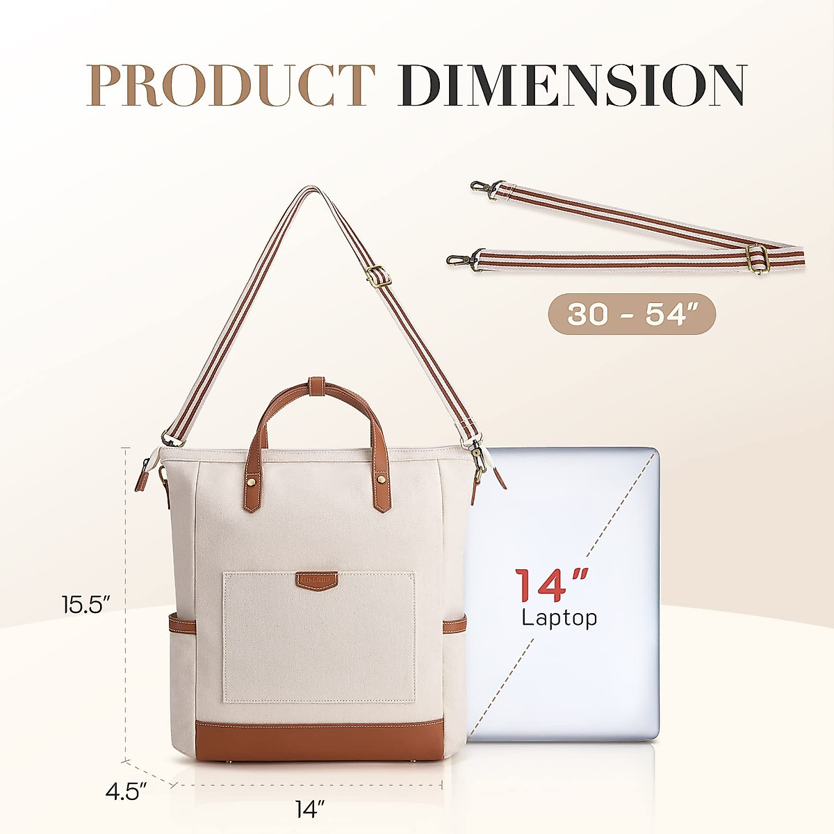 Missnine Backpack Purse for Women Convertible Canvas Backpack Tote Handbag Daypack for Work, College