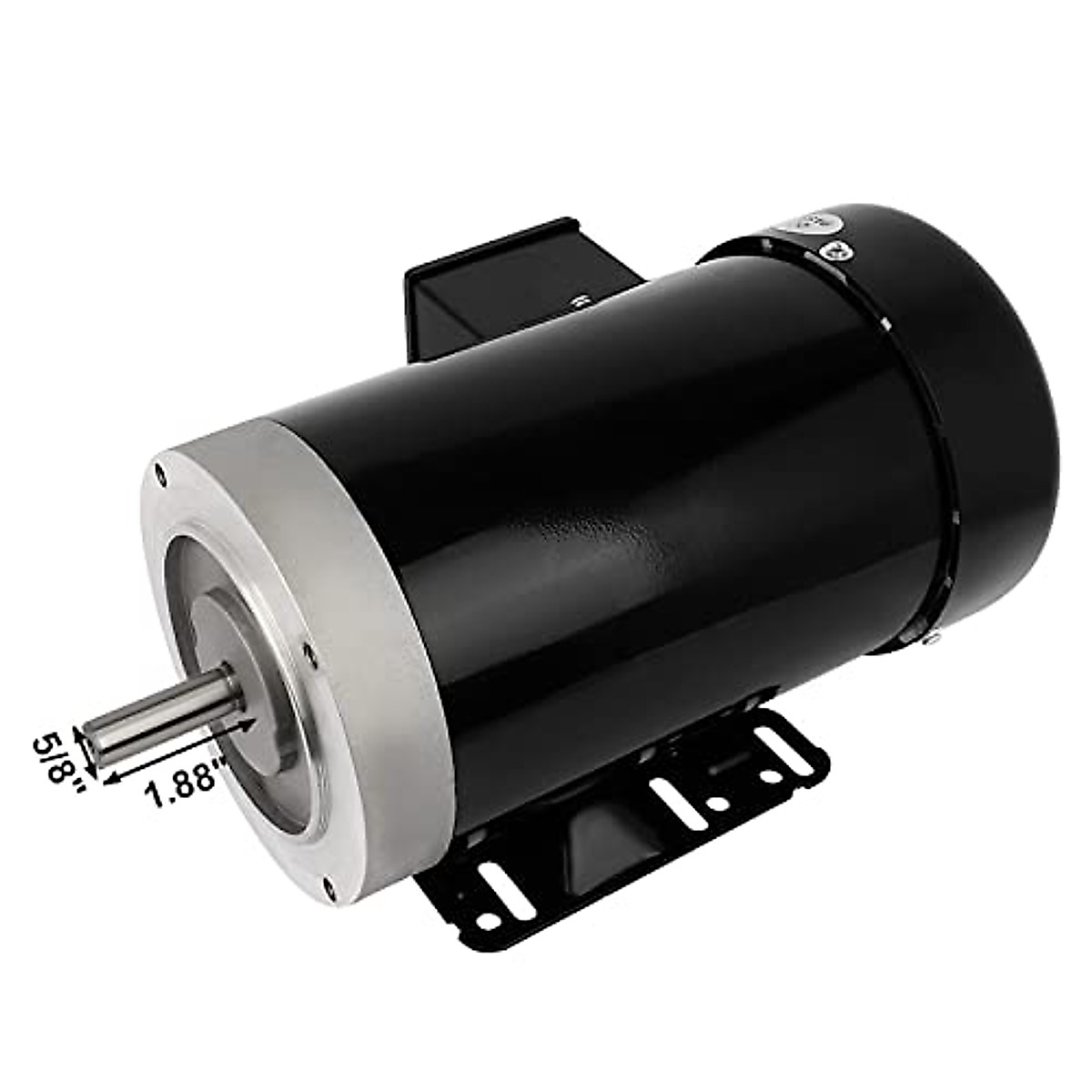 2HP Electric Motor 1750RPM General Purpose Three Phase 56C Motor TEFC 230/460V 5/8" Shaft Diameter 4 Pole 60HZ