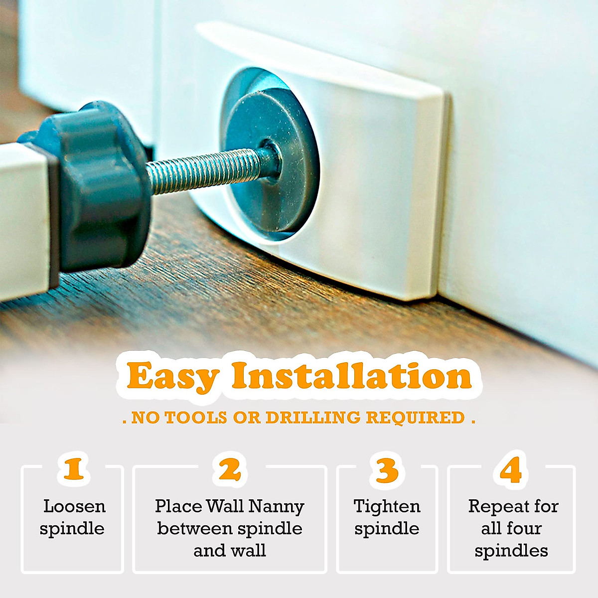 Wall Nanny + The Block-It-Socket - Protect Walls from Baby Gate Damage and Keep Children Safe from Outlets