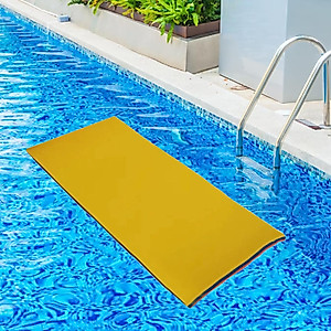 UGPLM Water Floating Mat, Floating Pad, Relaxing XPE Foam Mat, Water Recreation Water Blanket, Floating Water Pad Mattress for Lake Swimming Pool, Yellow Blue Red