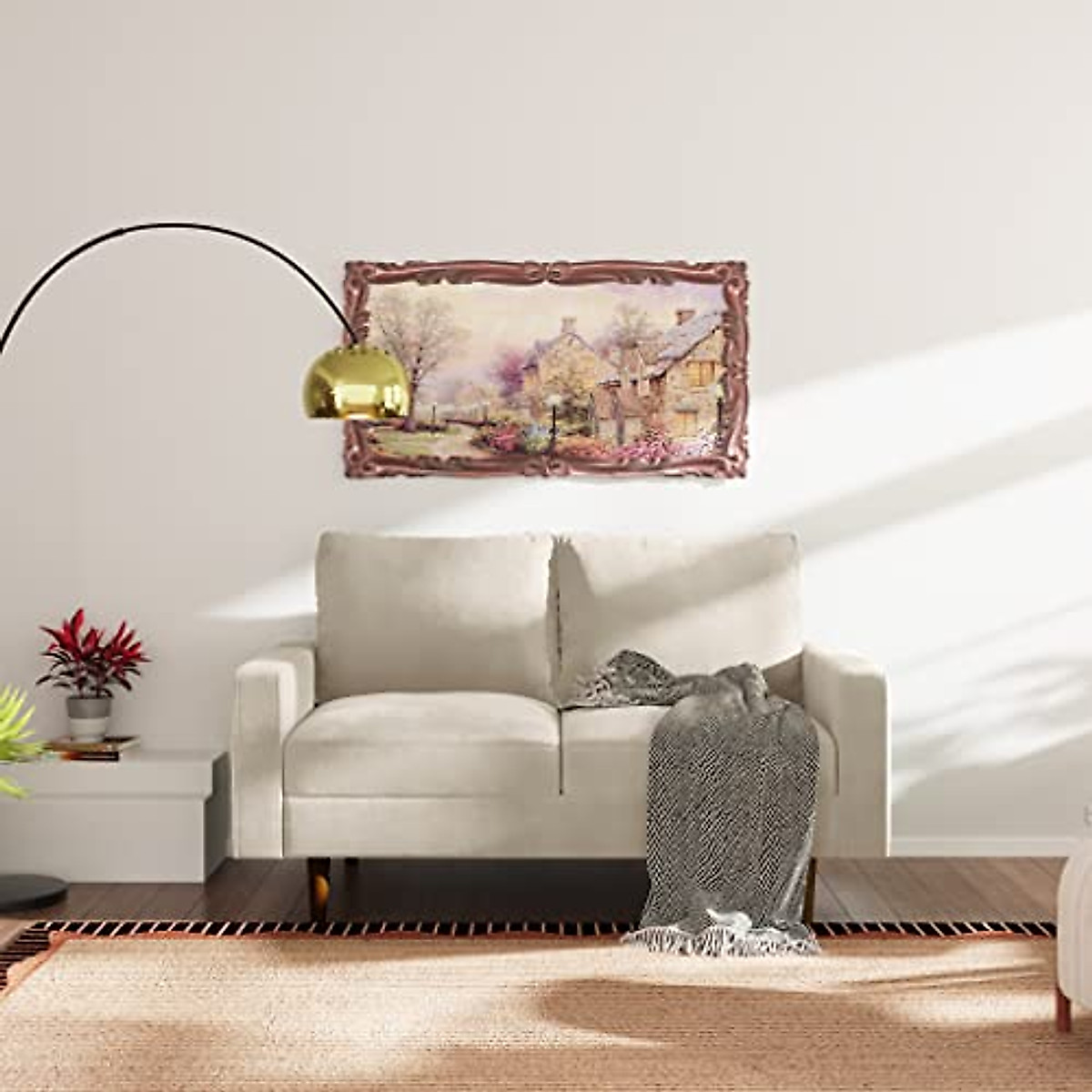 SILKIR 2-Person Loveseat Sofa Couch for Living Room | Perfect for: Apartment/Studio/Office & Small Space | Velvet Fabric | Fast and Easy Assembly | Warranty (Beige) Modern Contemporary Mid-Century