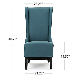 Christopher Knight Home Callie Fabric Dining Chair, Teal Dimensions: 23.25”D x 28.75”W x 46.25”H