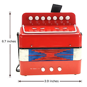 Kids Accordion Musical Instrument For Children, Beginner Friendly, Lightweight Easy to Learn Music, Kids Learning Instrument 10 Keys Control