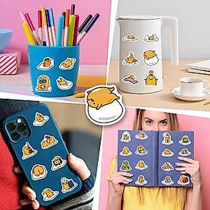 Gudetama Stickers 210pcs Japanese Lazy Egg Stickers Stickers,for Water Bottle,Laptop,Luggage，Phone,Skateboard Stickers for Teens Girls Kids Vinyl Stickers