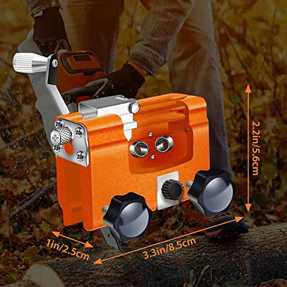 Chainsaw Sharpening Kit,Portable Chainsaw Sharpening Jig, Hand Crank Chainsaw Blade Sharpener Suitable for All Kinds of Chain Saws and Electric Saws, DIY Lumberjack, Garden Worker