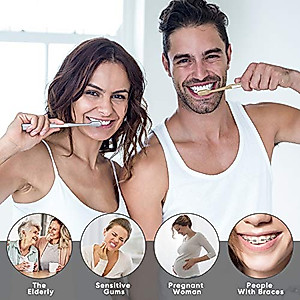 Mcuy Ultra Soft Nano Toothbrush for Sensitive Teeth and Gums Care, Extra Soft Silko Toothbrush for Adults and People with Braces, 4 Count