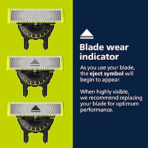 Philips Norelco OneBlade 360 Blades, Genuine Replacement Blades for OneBlade Electric Shaver and Trimmer, Durable Stainless Steel, Trim, Edge and Shave, 3 Pack, Model QP430/80