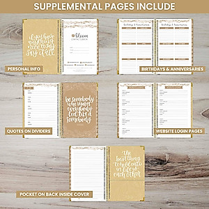 bloom daily planners New Address Book with Alphabetical Tabs - Hardcover Contact Book & Password Book Organizer for Addresses, Phone Numbers, Birthdays & Anniversaries (6” x 8.25”) - Marble