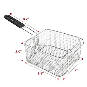 ROVSUN 22.8QT/21.6L Electric Deep Fryer w/Baskets & Lids, Countertop Commercial Stainless Steel Dual Tank Kitchen Fat Fryer Frying Machine for French Fries, Donuts, Adjustable Temperature, 5000W