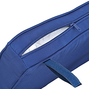 LOKATSE HOME 3 Piece Bistro Set with Square Side Table for Balcony Lounge Porch Yard, Blue